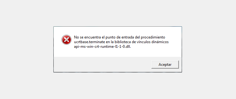 Solución al error api-ms-win-crt-runtime-l1-1-0 en Windows - Zentinels.NET
