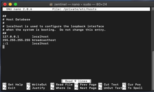 Bloquear Hosts en Mac de forma correcta - Zentinels.NET