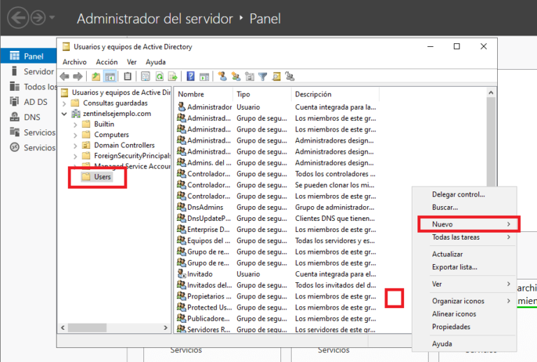 Agregar usuarios de escritorio remoto en Active Directory - Zentinels.NET