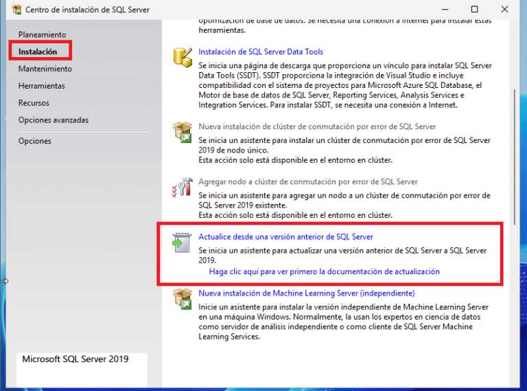 Actualizar fácilmente SQL Express a SQL Server 2019 Standard ...